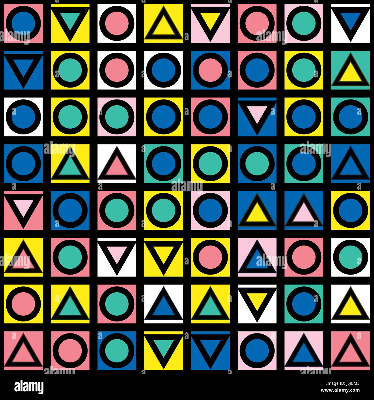 Decorative geometric shapes tiling. Multicolor trendy irregular pattern ...