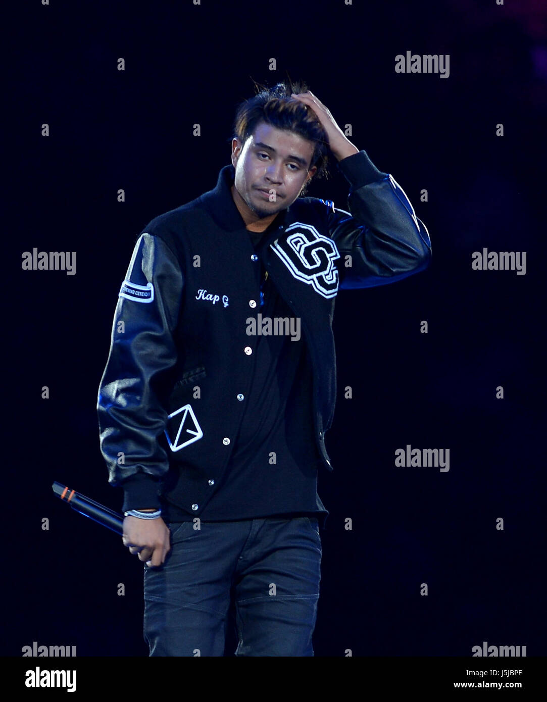 Rapper Kap G performing live onstage at American Airlines Arena in ...