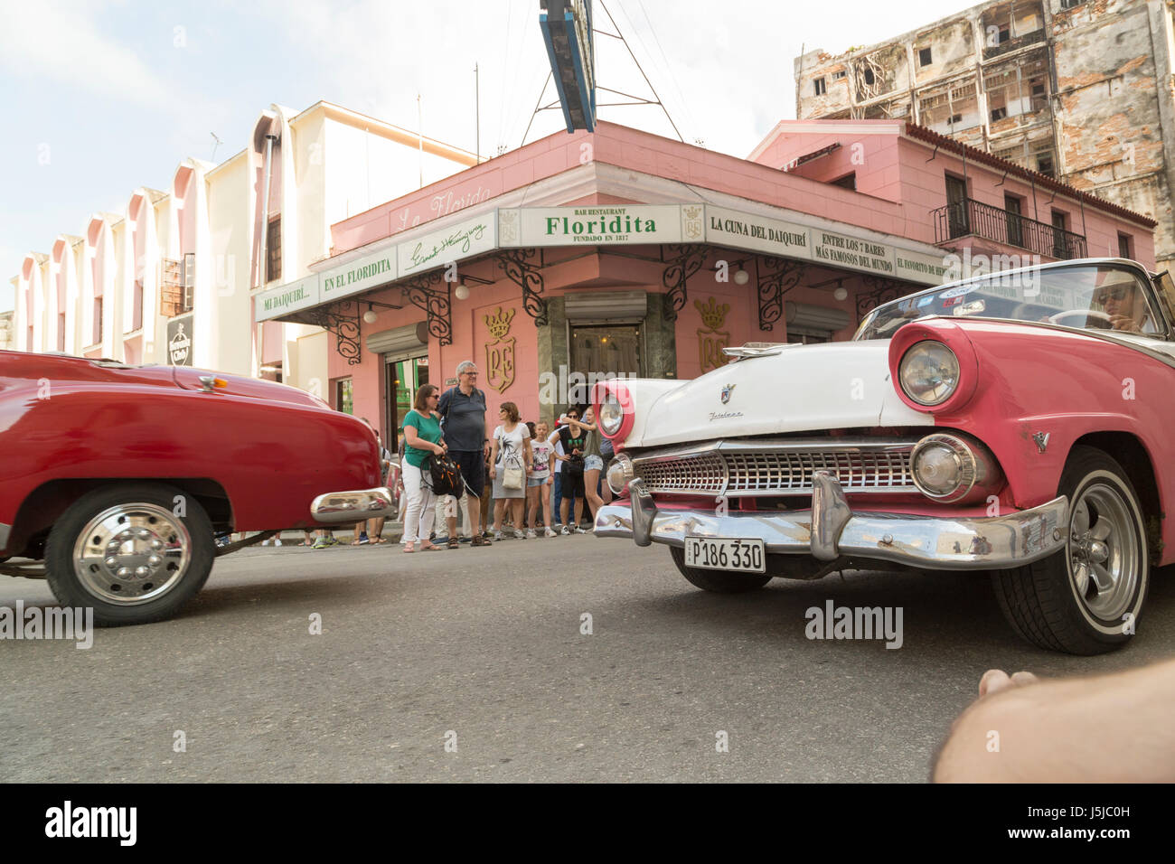 Floridita a bar made famous by Ernest Hemingway in Havana, Cuba Stock ...