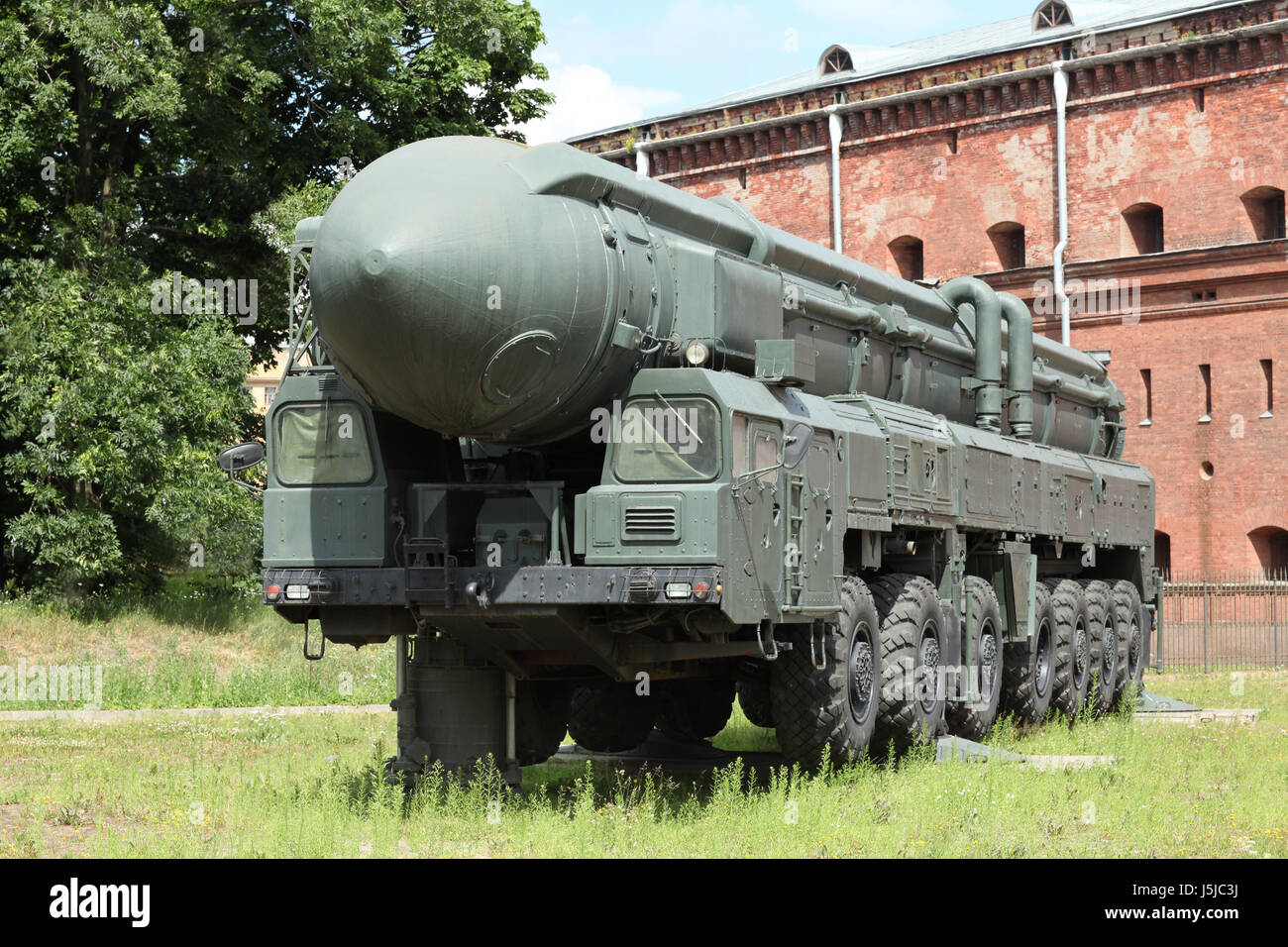 Russian mobile missile launcher Topol in position Stock Photo - Alamy