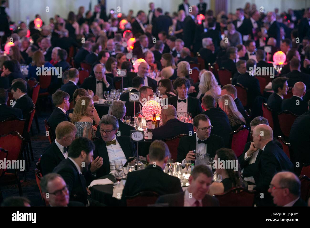 The CBI annual dinner at Grosvenor House Hotel, in central London Stock ...