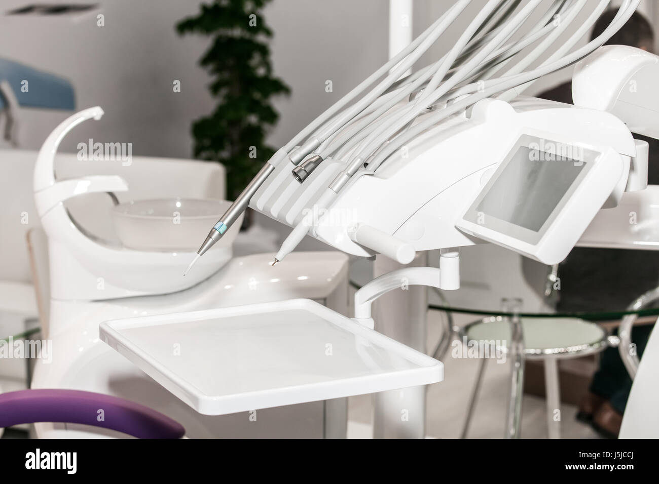 Medical tools in modern dental office, dentist room interior ...