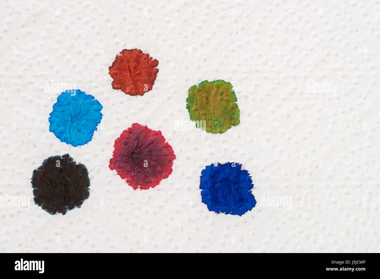 Several fountain pen ink colours on a sheet of white paper Stock Photo ...