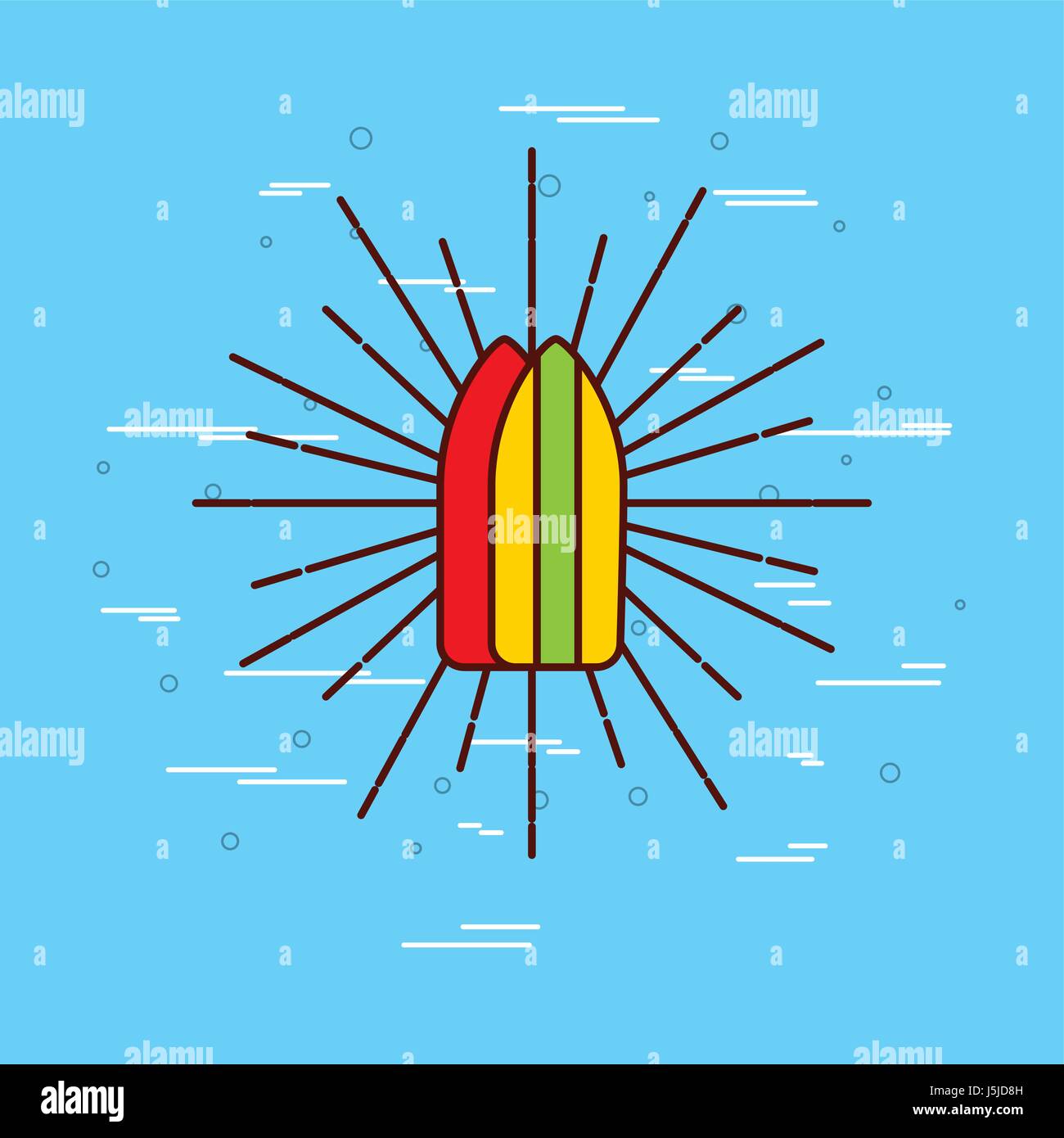 two surfboards over blue background icon image Stock Vector Image & Art ...