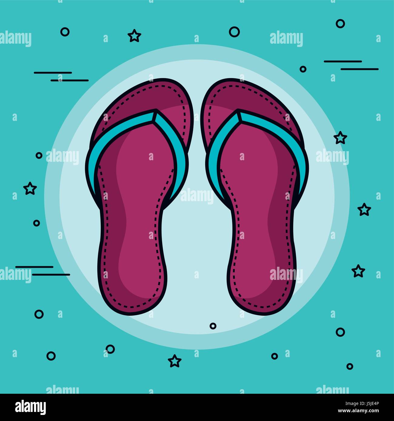 Two flip flops Stock Vector Images - Alamy