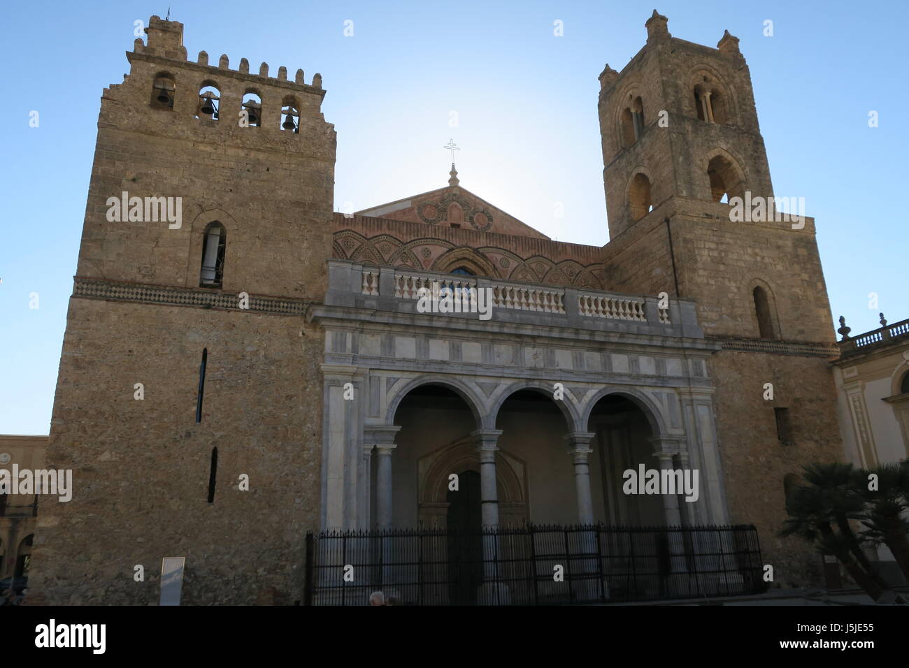 Nice church in Monreale in province Palermo, Sicily island, Italy.On a ...
