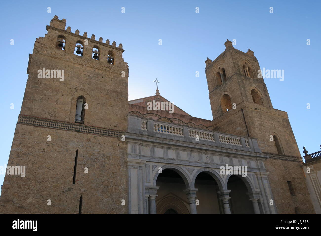 Nice church in Monreale in province Palermo, Sicily island, Italy.On a ...