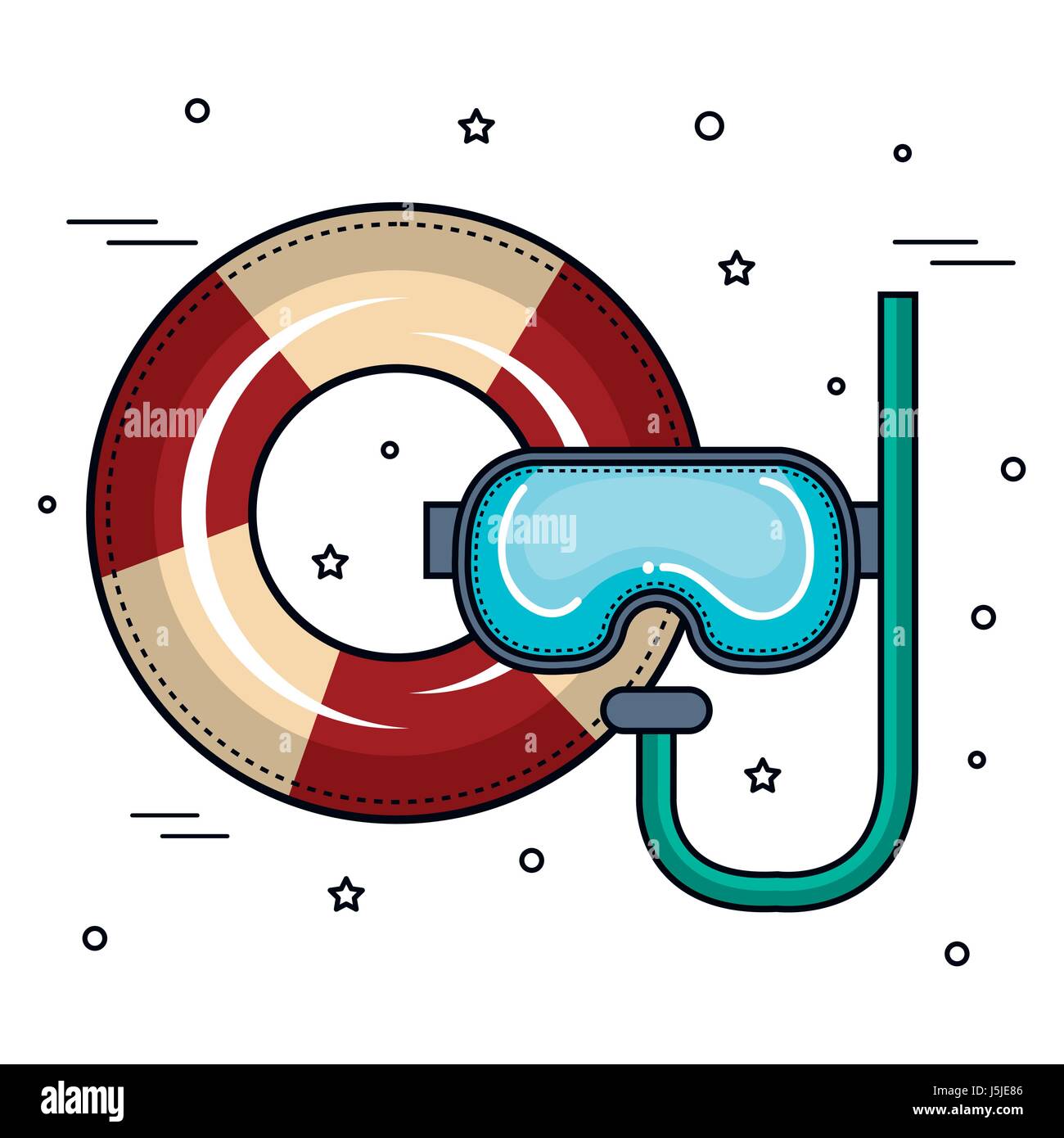 Colorful snorkel design Stock Vector Image & Art - Alamy