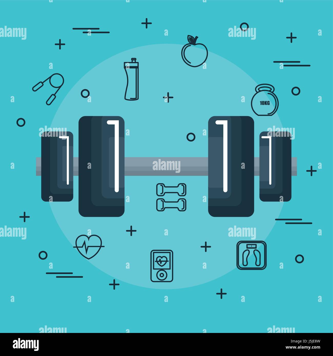 Effort dumbbell Stock Vector Images - Alamy