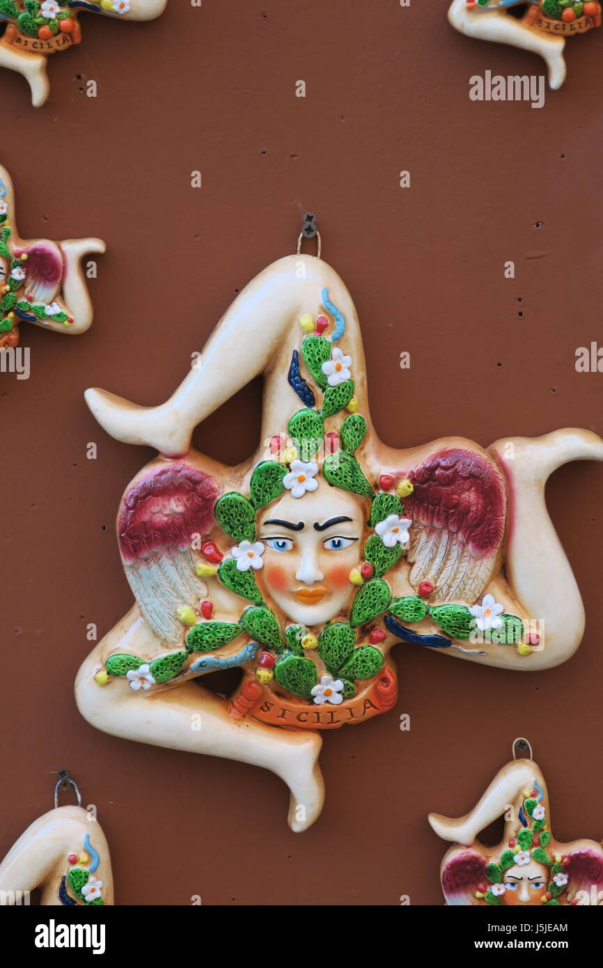 The word Trinacria means triquetra and refers to the shape of the ...