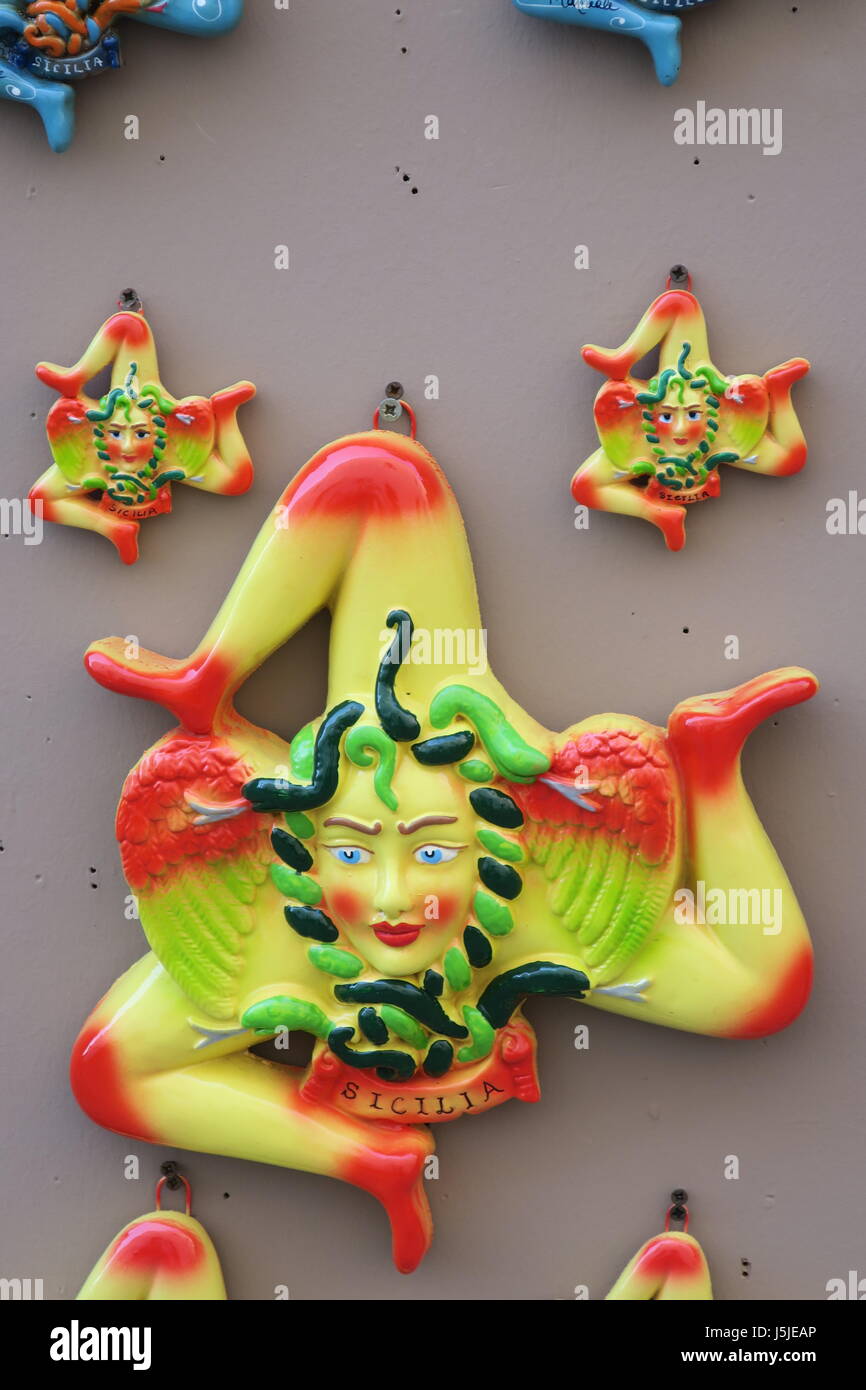 The word Trinacria means triquetra and refers to the shape of the ...