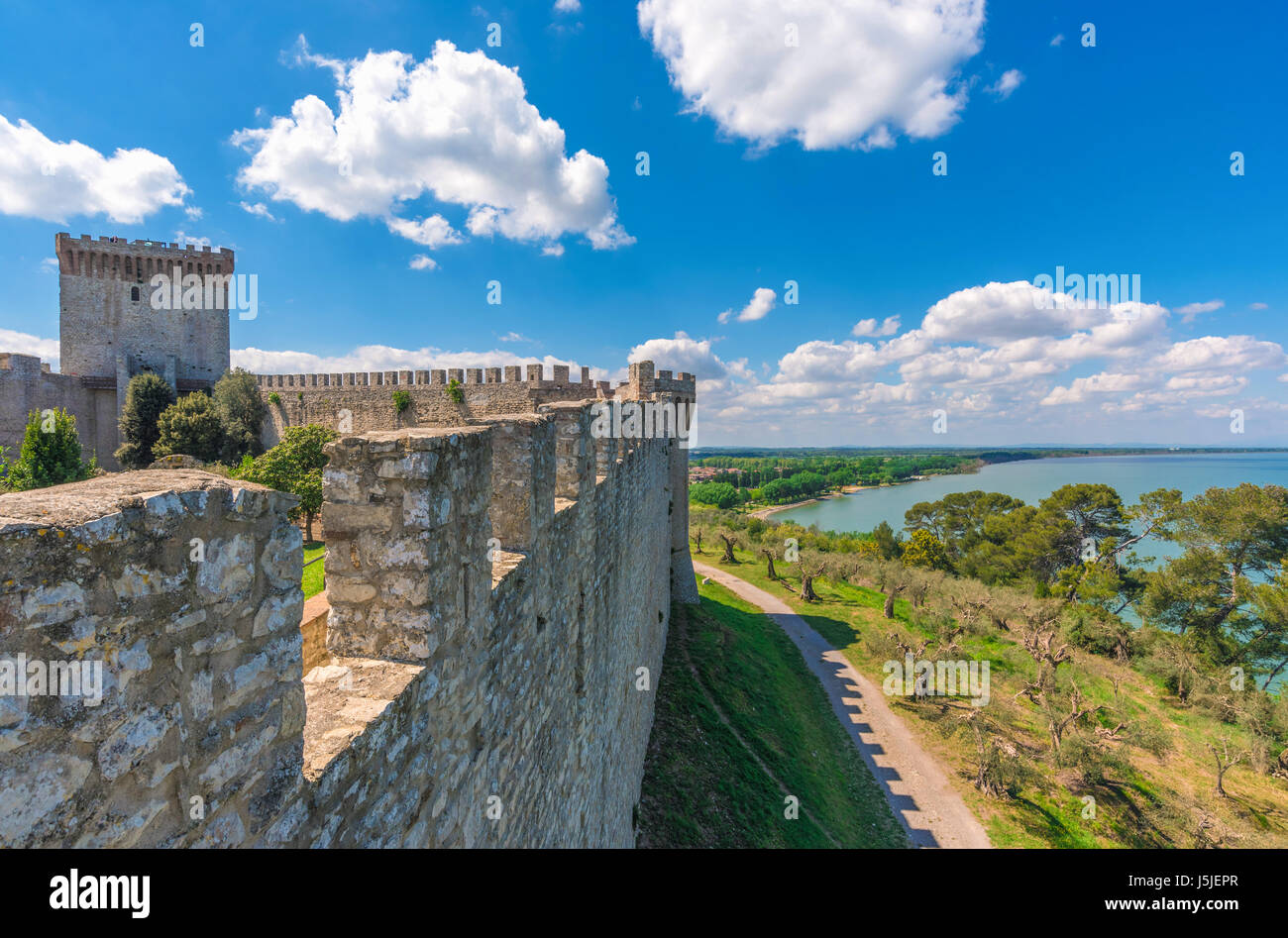 Castiglione Del Lago, Italy - A medieval town with a big castle in ...