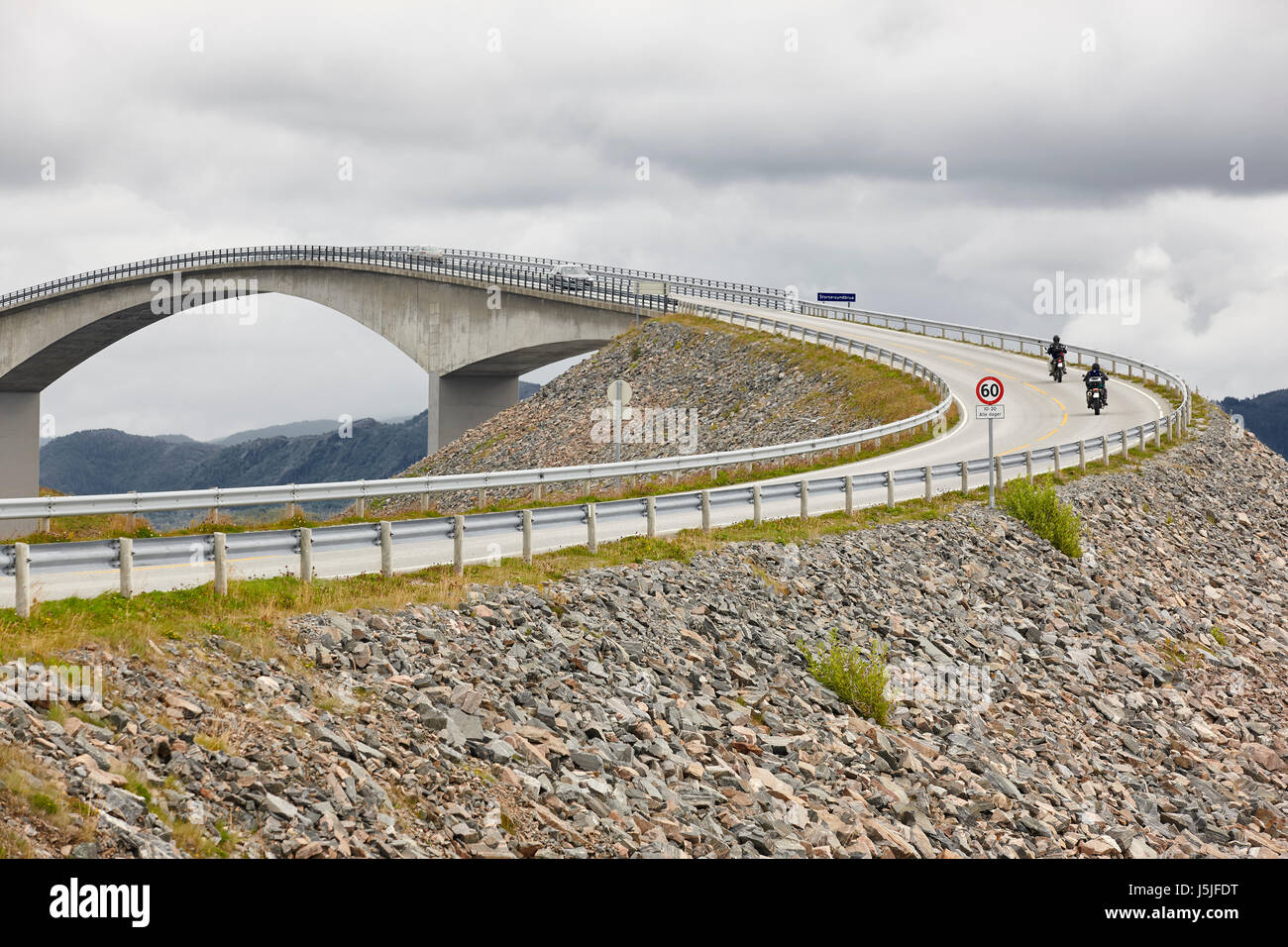 Norway. Atlantic ocean road. Bridge over the ocean. Travel europe ...