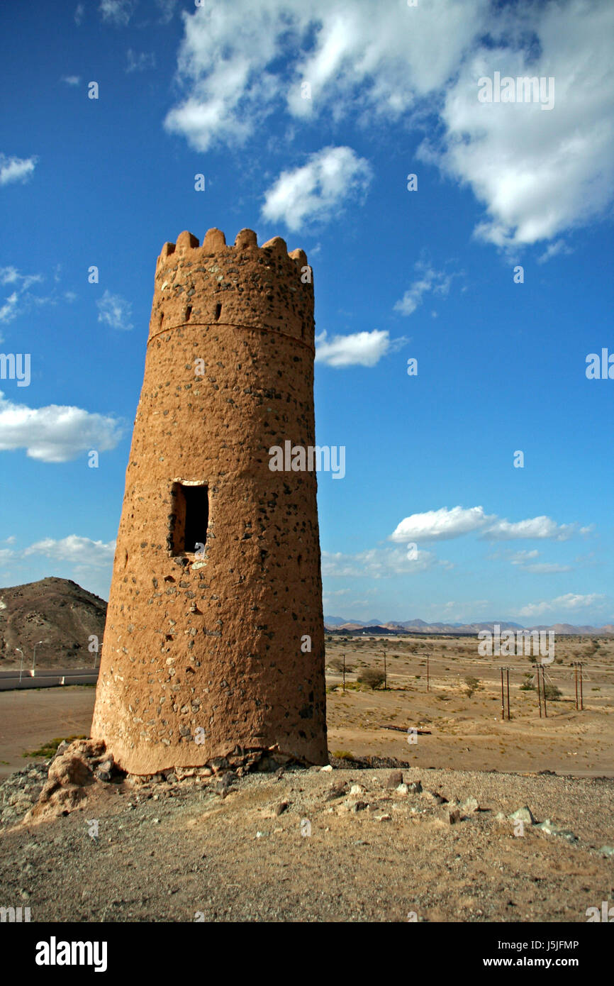 Watchtower at Mudarib, Oman Stock Photo - Alamy
