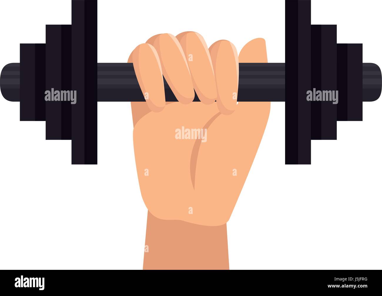 hand human with weight lifting equipment icon Stock Vector Image & Art ...