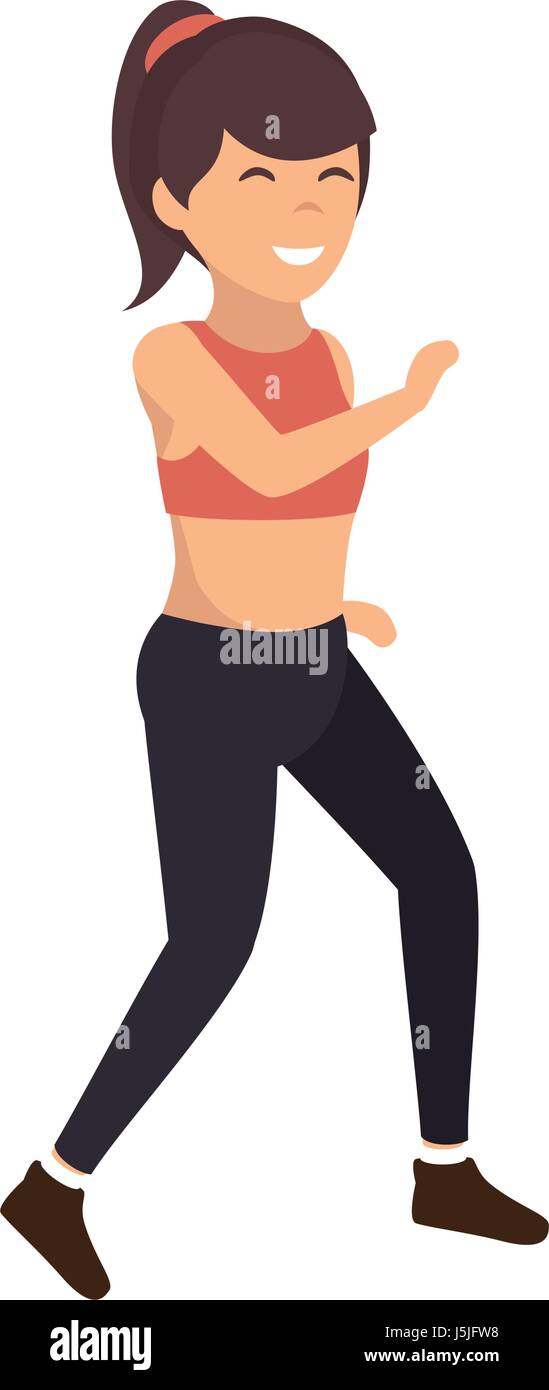 Athletic woman exercising character Stock Vector Image & Art - Alamy