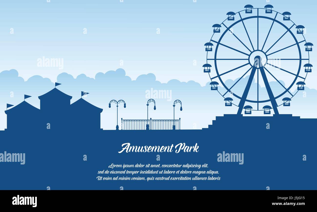 Scenery amusement park style background Stock Vector Image & Art - Alamy