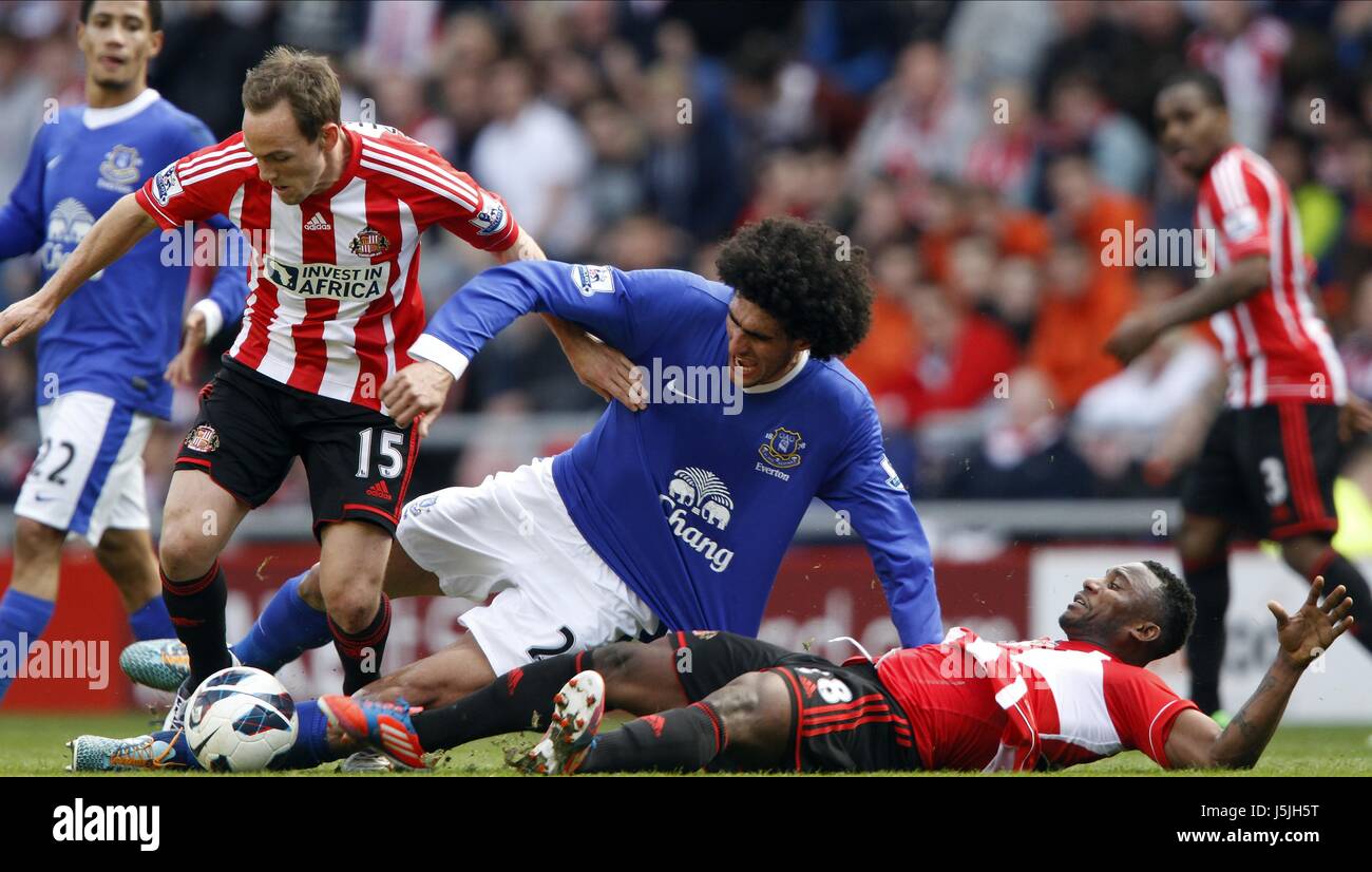 DAVID VAUGHAN MAROUANE FELLAI SUNDERLAND V EVERTON STADIUM OF LIGHT ...