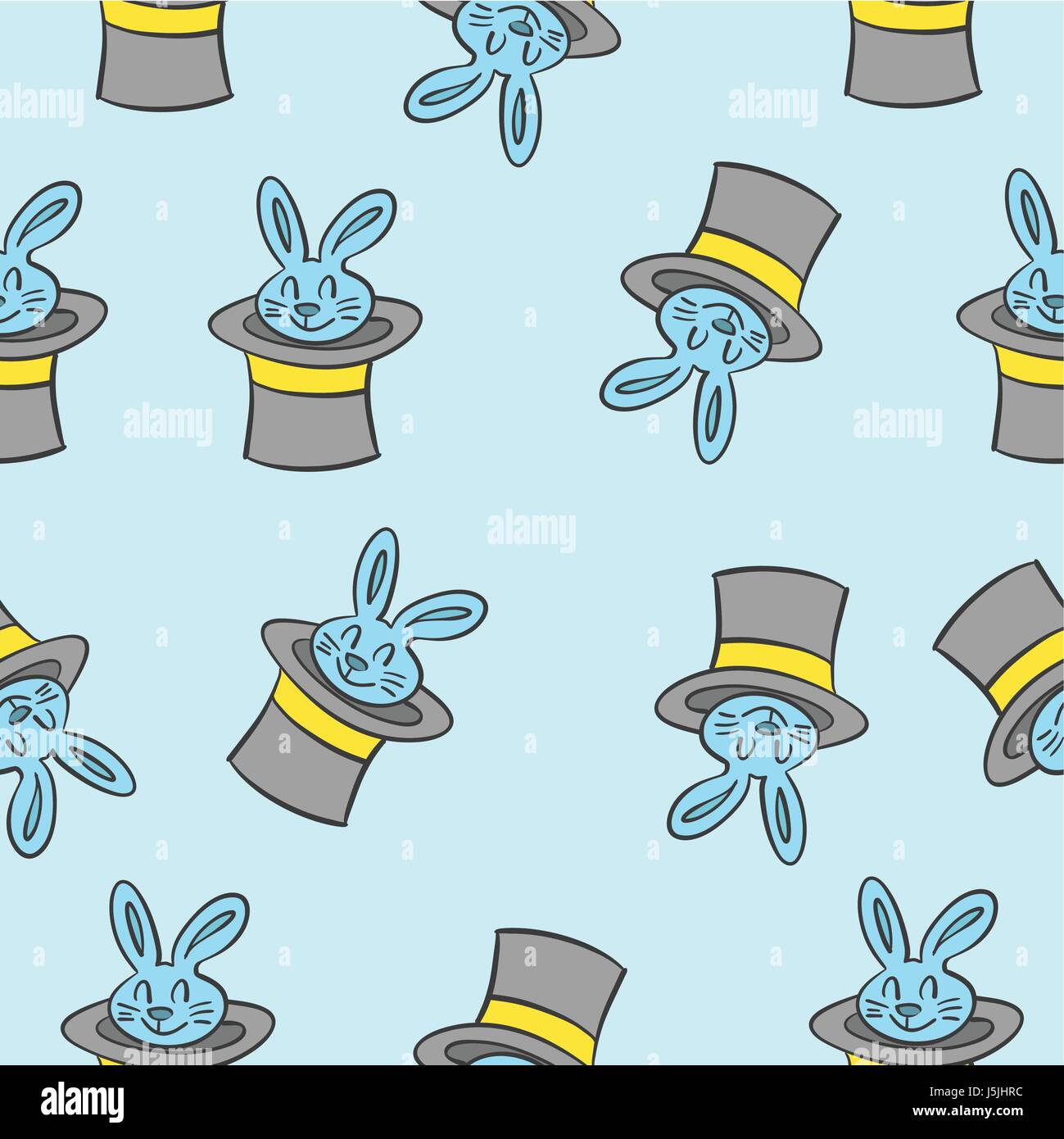 Rabbit and hat circus pattern style Stock Vector Image & Art - Alamy
