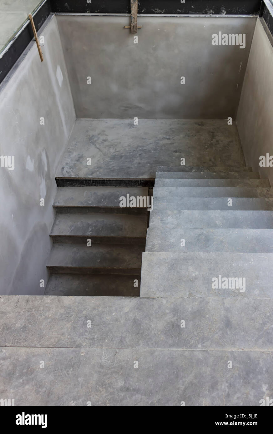 modern empty stairs in a construction site Stock Photo - Alamy