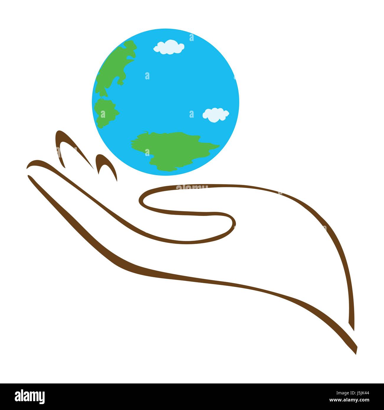 Earth in Hand Stock Vector Image & Art - Alamy