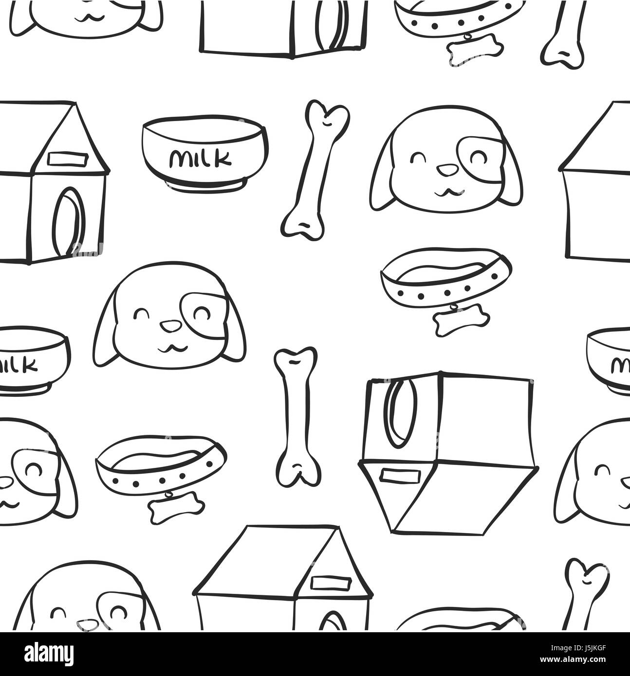 Doodle of dog pet vector art Stock Vector Image & Art - Alamy