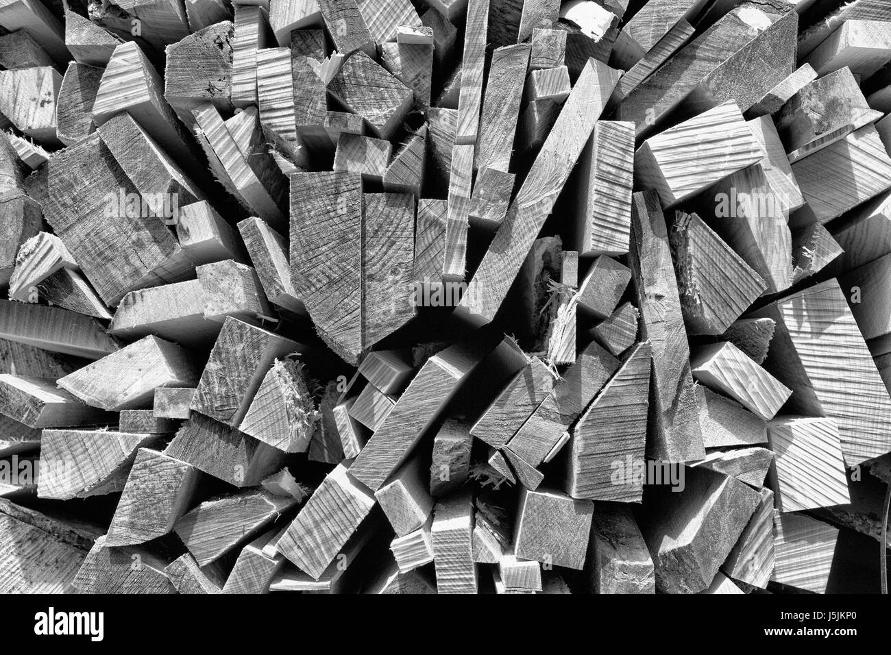 Bunch of firewood Black and White Stock Photos & Images - Alamy
