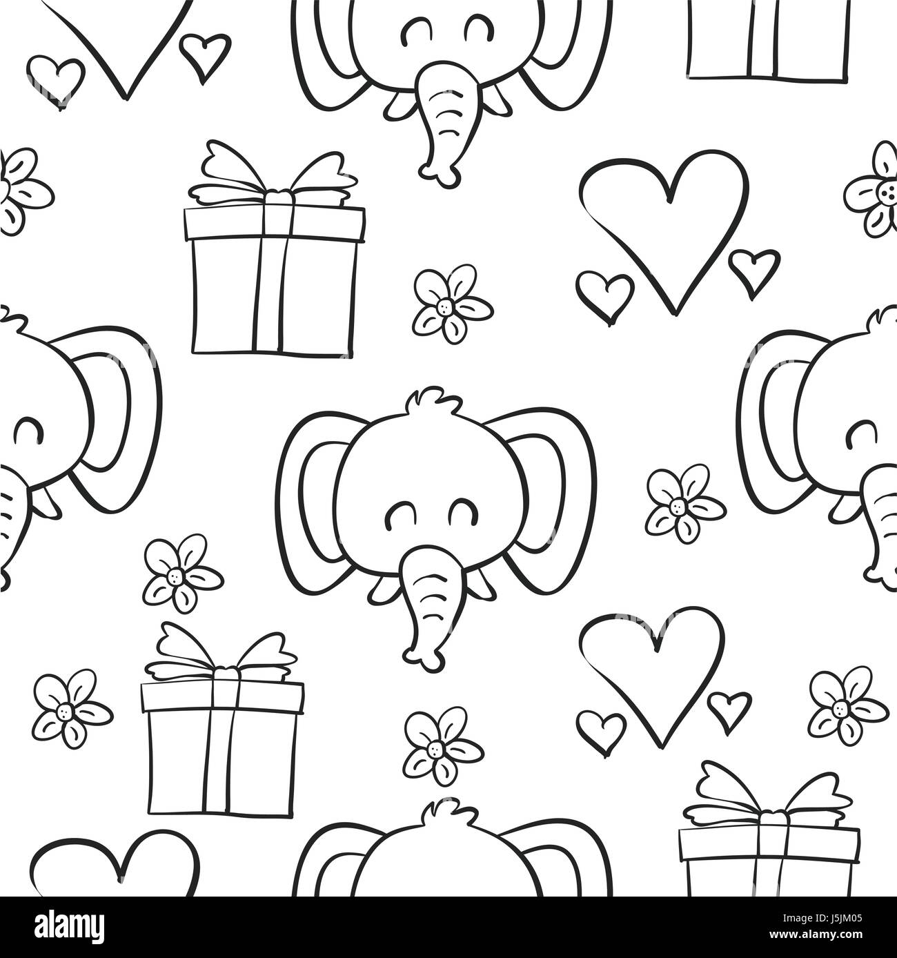 Doodle of elephant circus hand draw Stock Vector Image & Art - Alamy