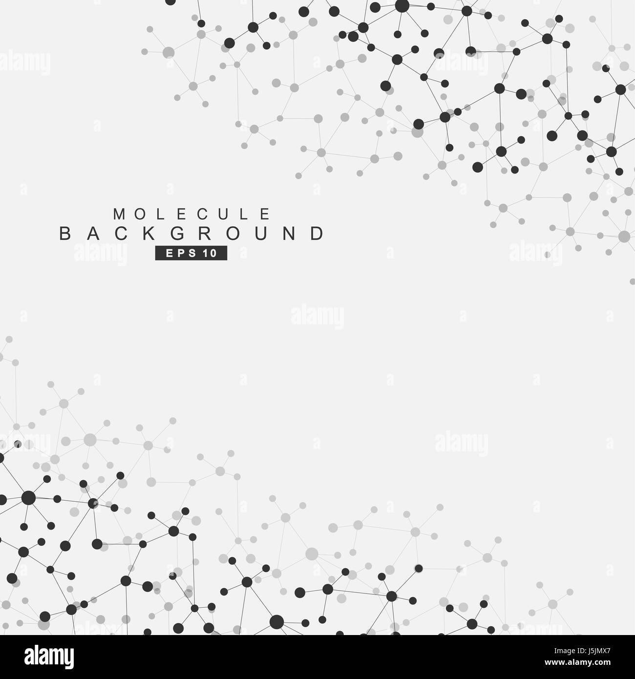 Structure molecule and communication. Dna, atom, neurons. Scientific ...