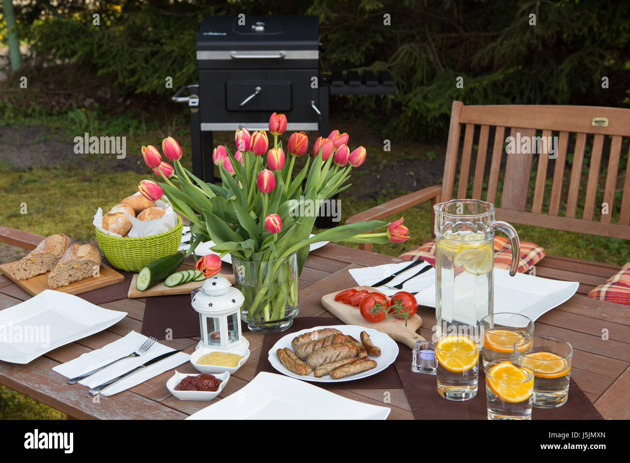 Barbecue table Barbecue table Stock Photo - Alamy