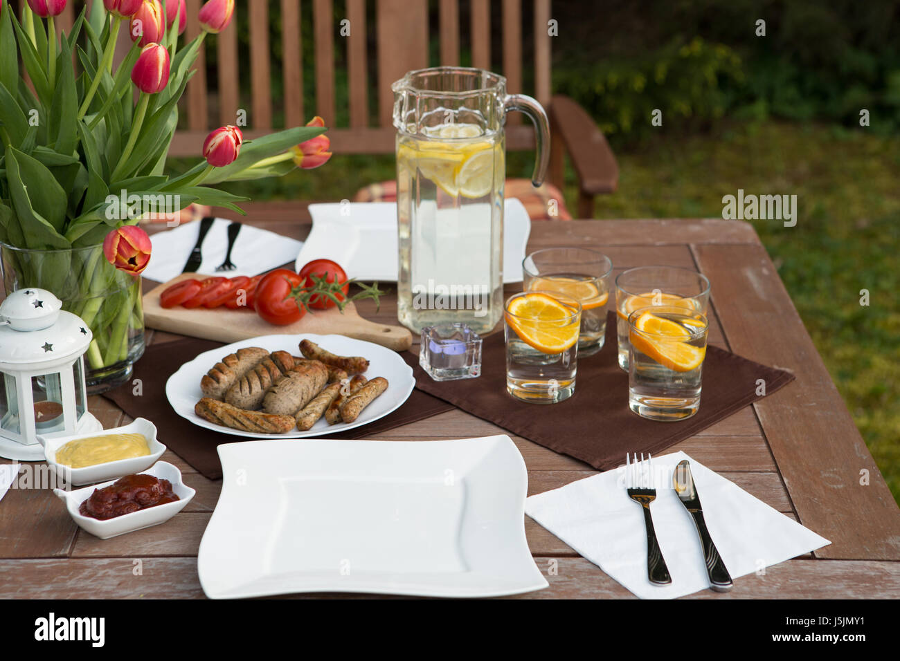 Barbecue table Barbecue table Stock Photo - Alamy