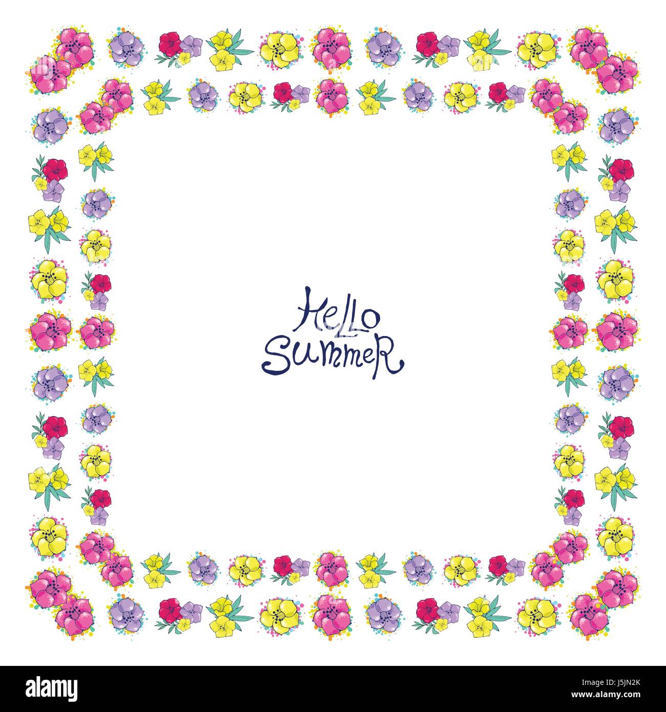 Square floral frame Stock Vector Image & Art - Alamy