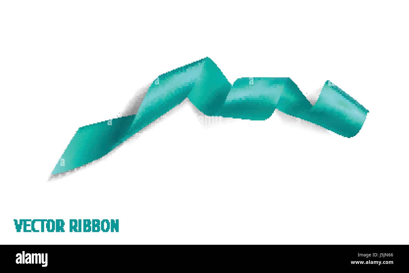 Blue realistic silk vector ribbon Stock Vector Image & Art - Alamy