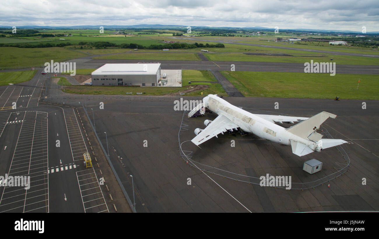 Derelict Boeing 747 at Glasgow Prestwick Airpot used as Airport Fire ...