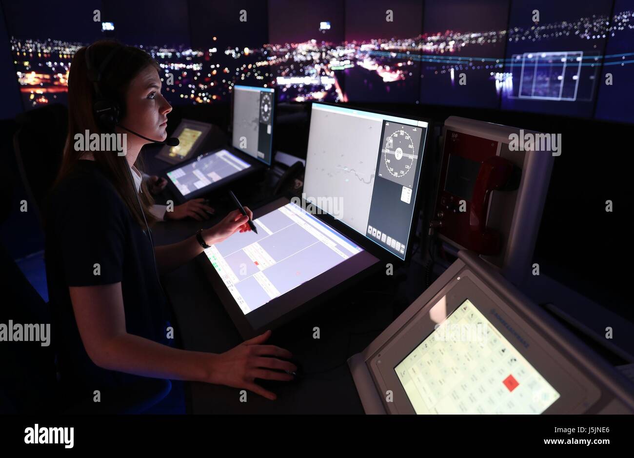 NATS personnel give a demonstration in the operations room at National ...