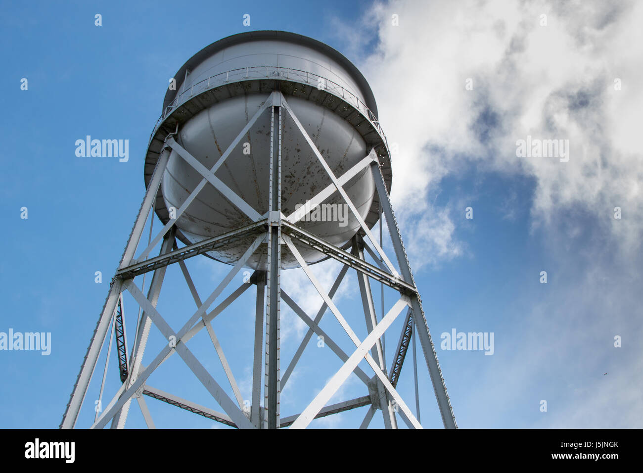Old Water Tank with Clouds in the background Stock Photo - Alamy