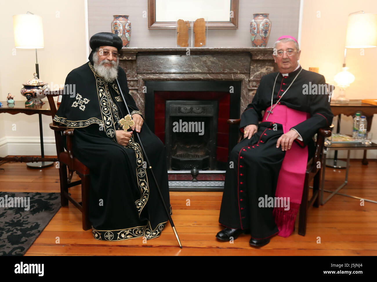 Archbishop of Dublin and Primate of Ireland Diarmuid Martin (right ...