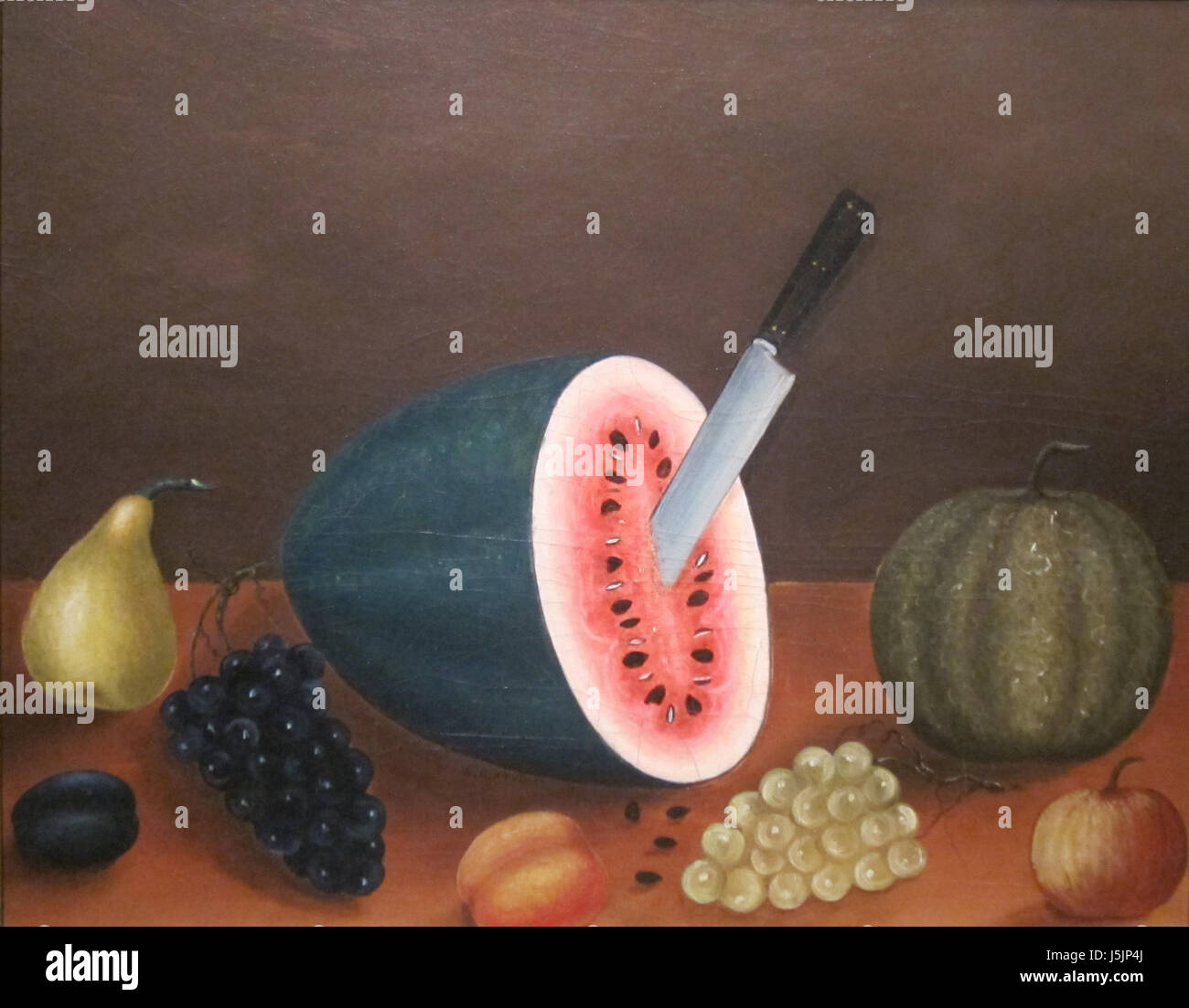 'Still-life with Watermelon' by W. H. Atkins is a painting that ...