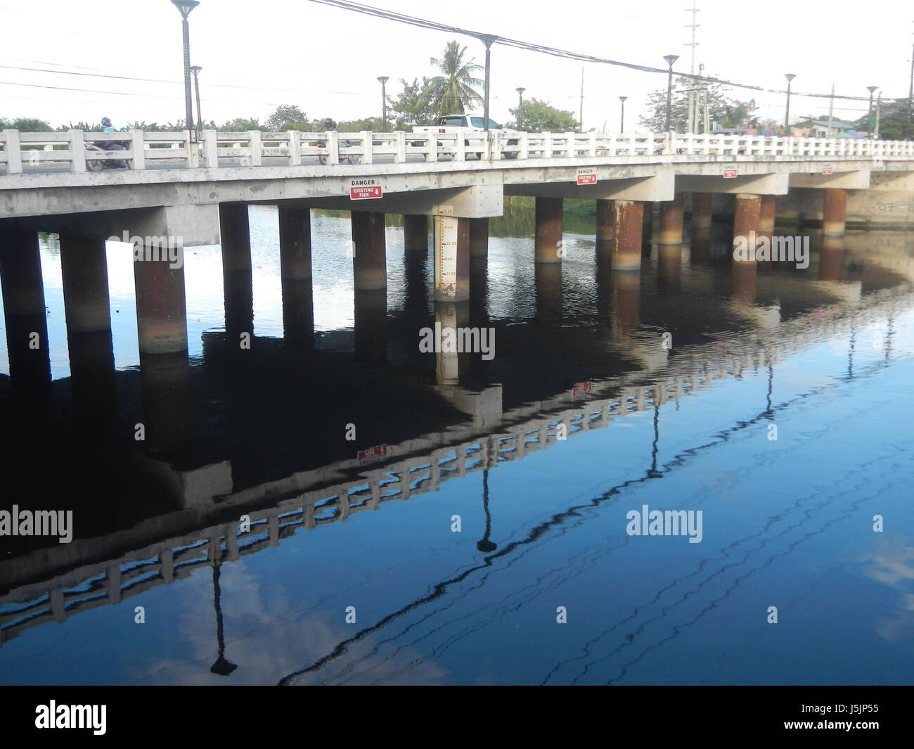 The Bocaue River Bridge in Bulacan, Philippines, spans the river and is ...
