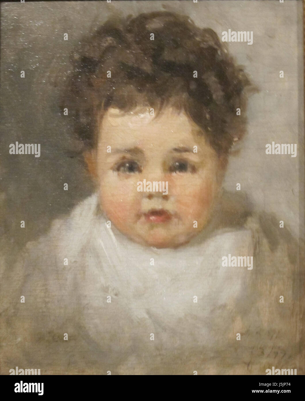 This painting, *Portrait of Edith*, by American artist Henry Mosler, is ...