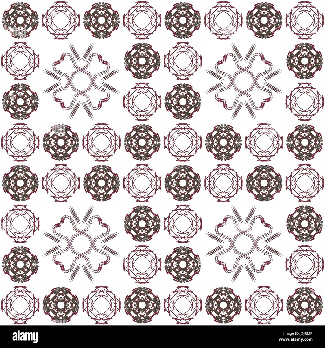 Seamless texture with 3D rendering abstract fractal maroon pattern on a ...