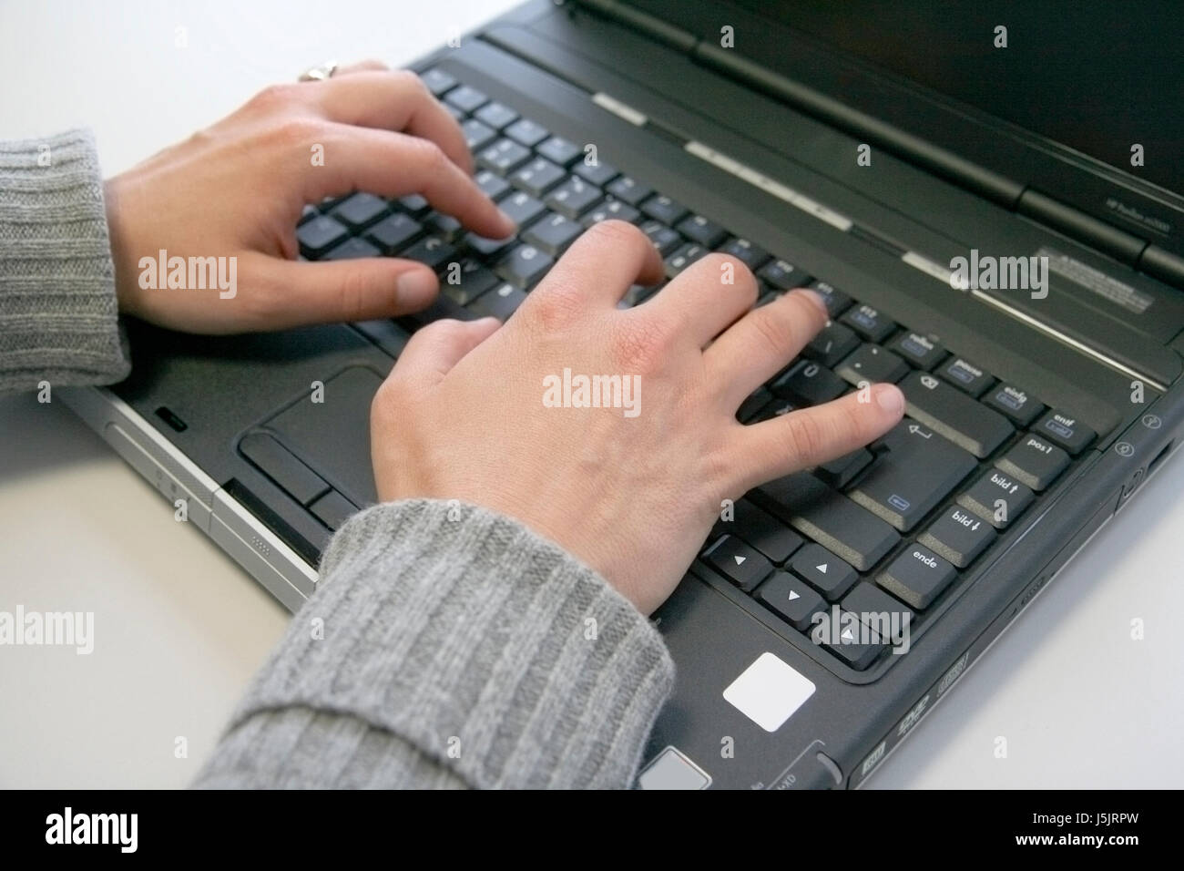 office laptop notebook computers computer hand hands keyboard finger ...