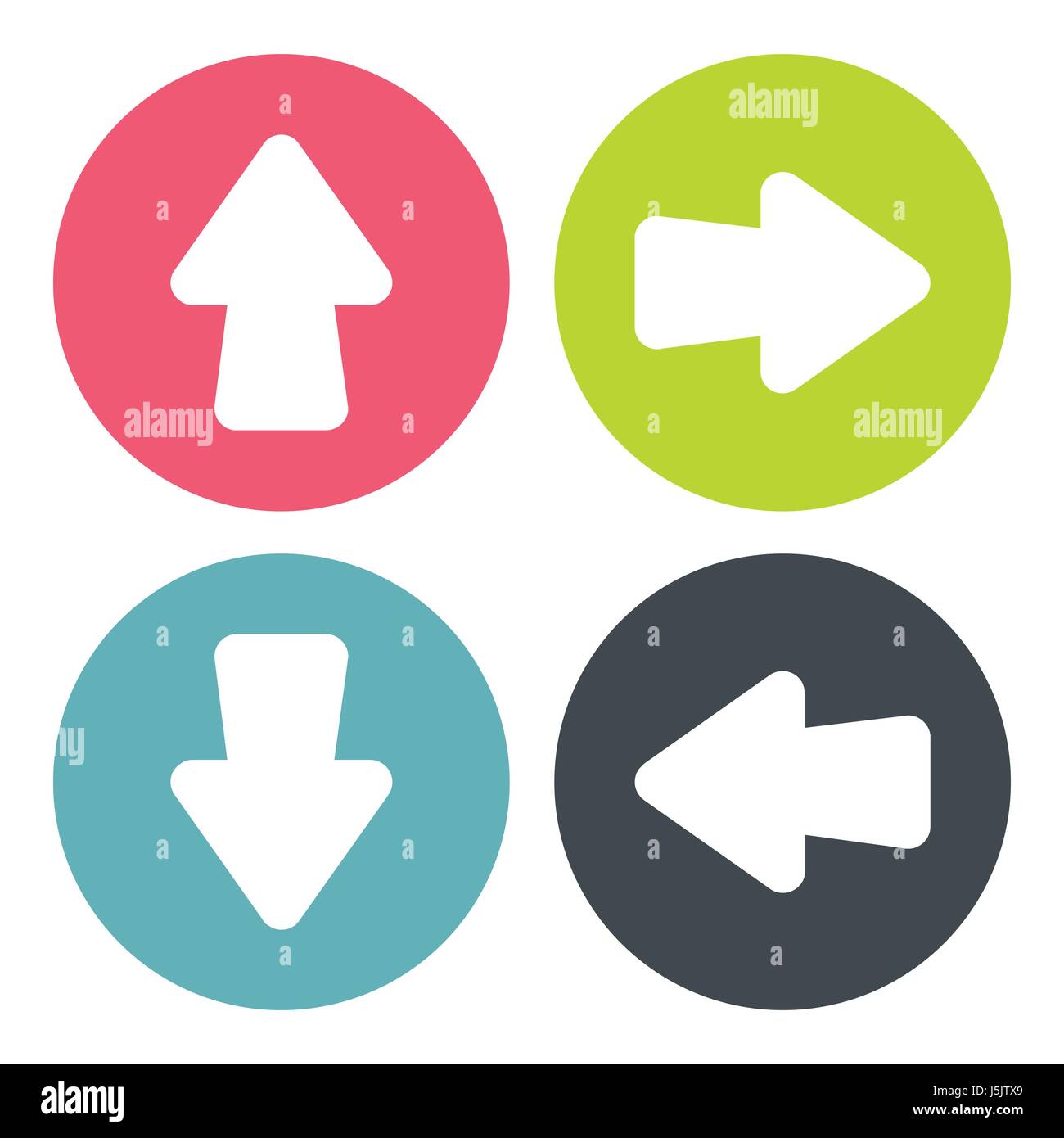 Arrow icons set, flat style Stock Vector Image & Art - Alamy