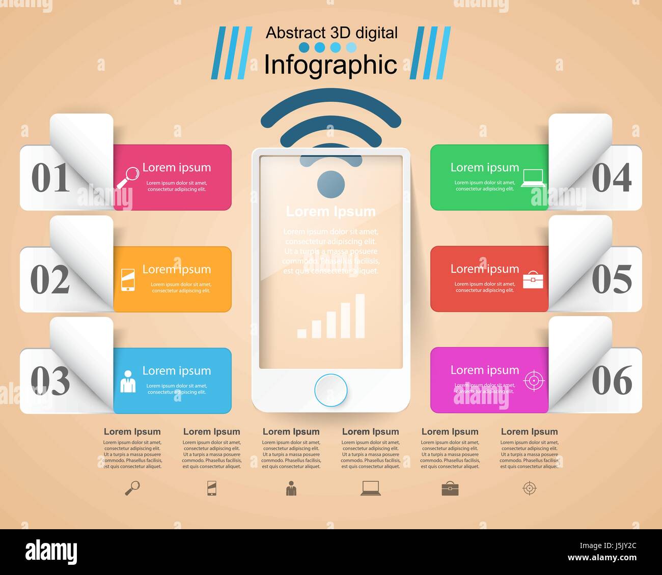 3D infographic. Smartphone icon Stock Vector Image & Art - Alamy