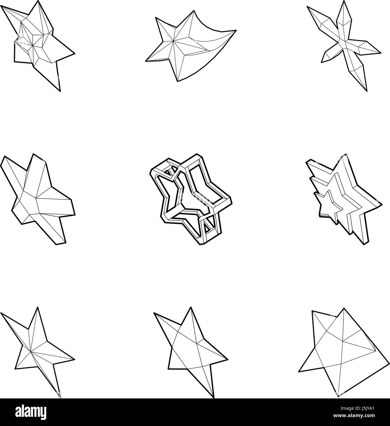 Types of stars icons set, outline style Stock Vector Image & Art - Alamy