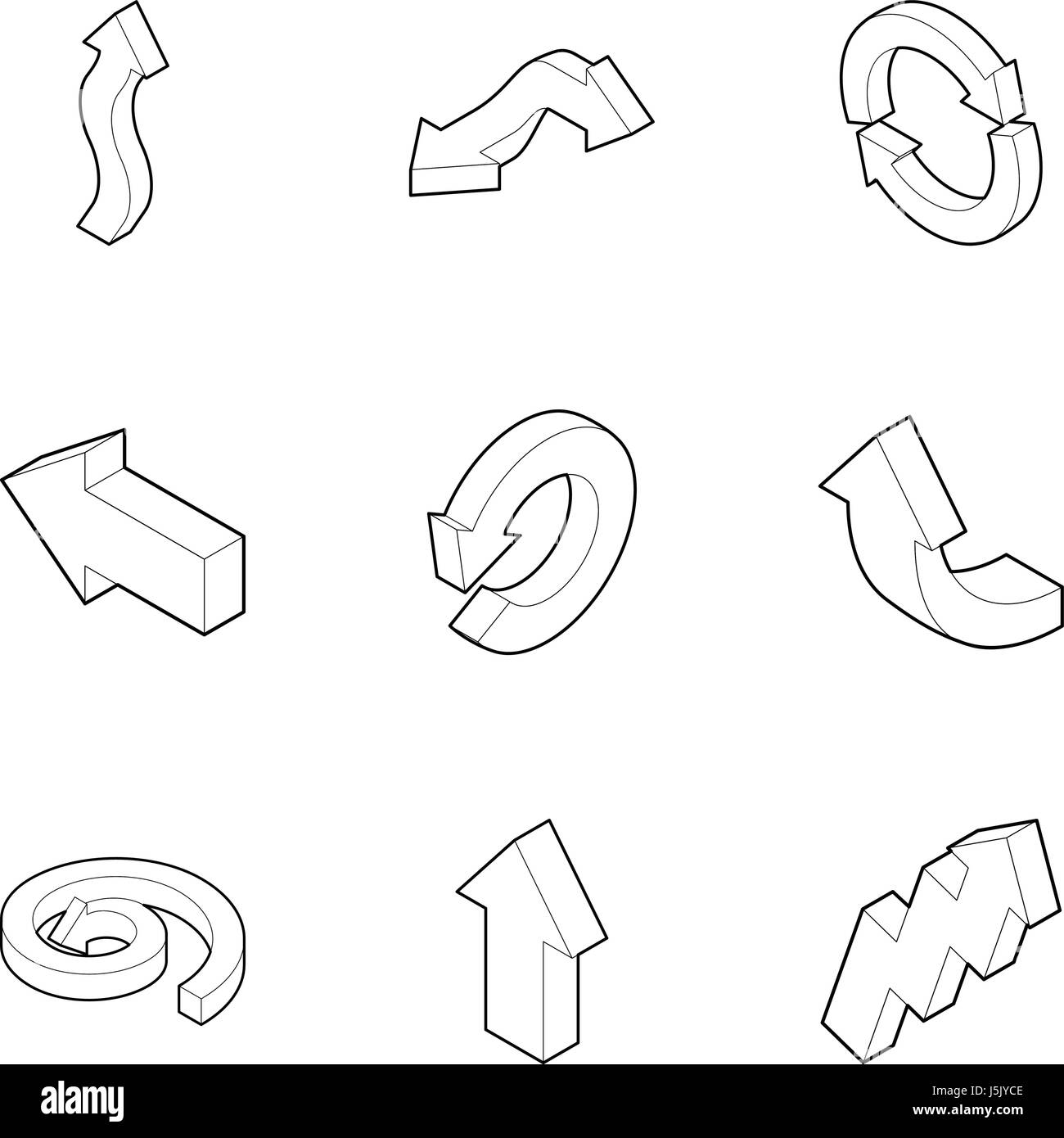 Index icons set, outline style Stock Vector Image & Art - Alamy