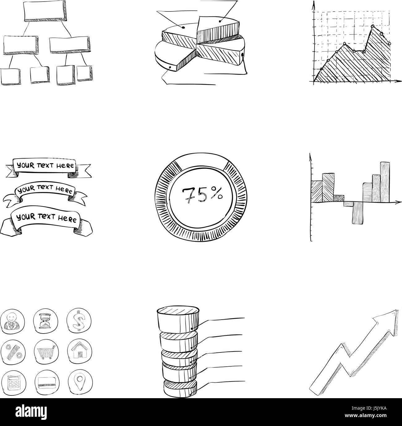 Firm icons set, hand drawn style Stock Vector Image & Art - Alamy