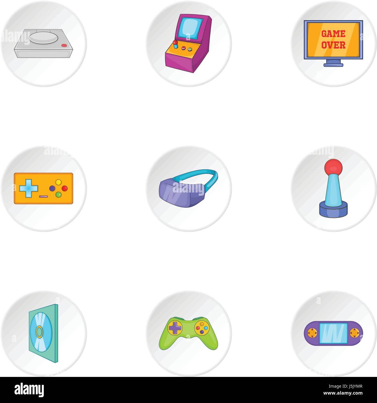 Play console icons set, cartoon style Stock Vector Image & Art - Alamy