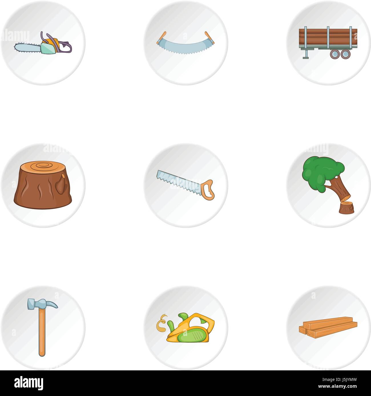 Cleaver icons set, cartoon style Stock Vector Image & Art - Alamy