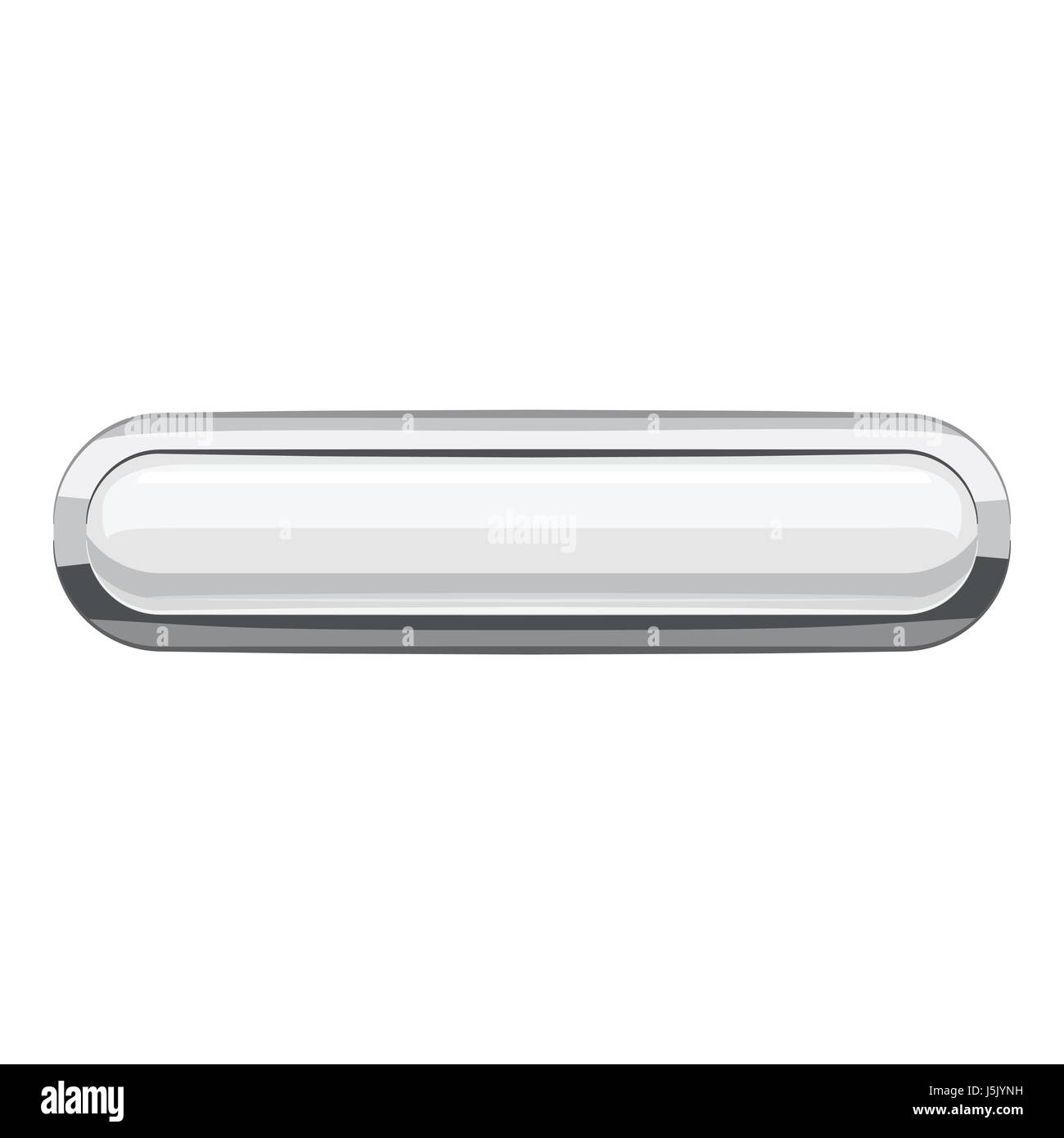 White rectangular button icon, cartoon style Stock Vector Image & Art ...